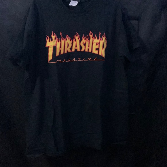 Thrasher | Shirts | Thrasher Flame Logo Black T Shirt | Poshmark